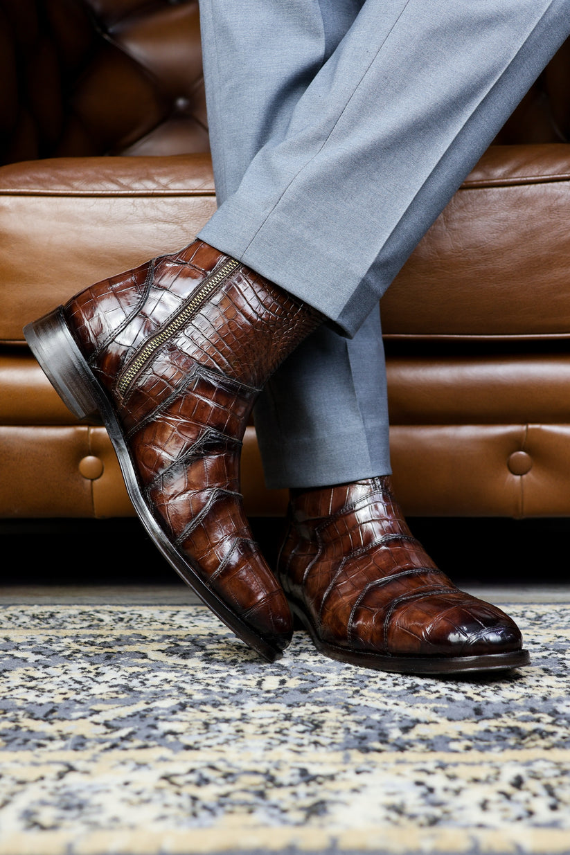 BROWN CROCO EDWARD – BLACK LINE