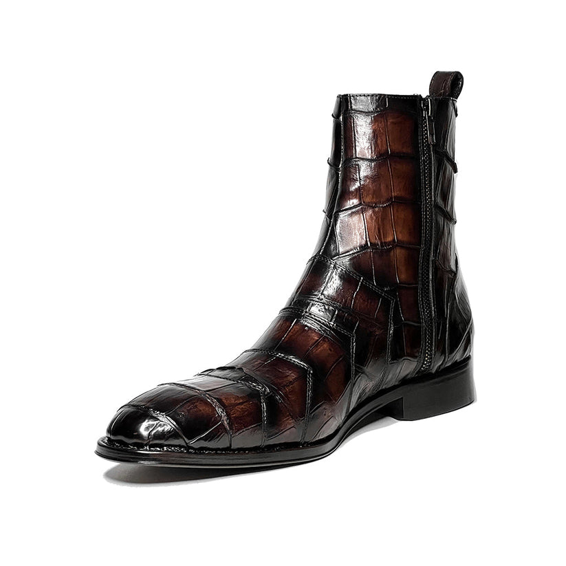 BROWN CROCO EDWARD – BLACK LINE