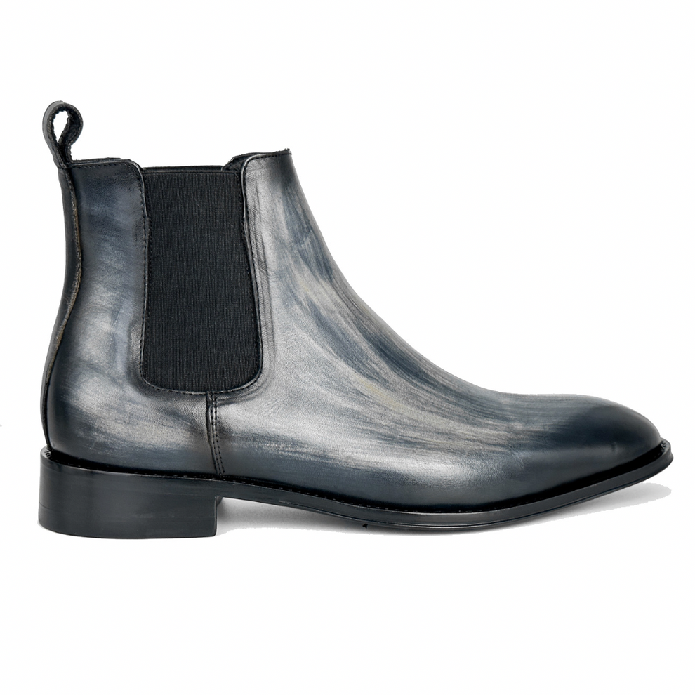 SAMUEL CHELSEA PIEL PATINA GREY – BLACK LINE