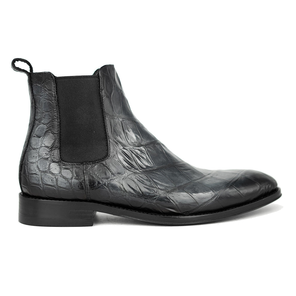SAMUEL CHELSEA COCODRILO GREY – BLACK LINE